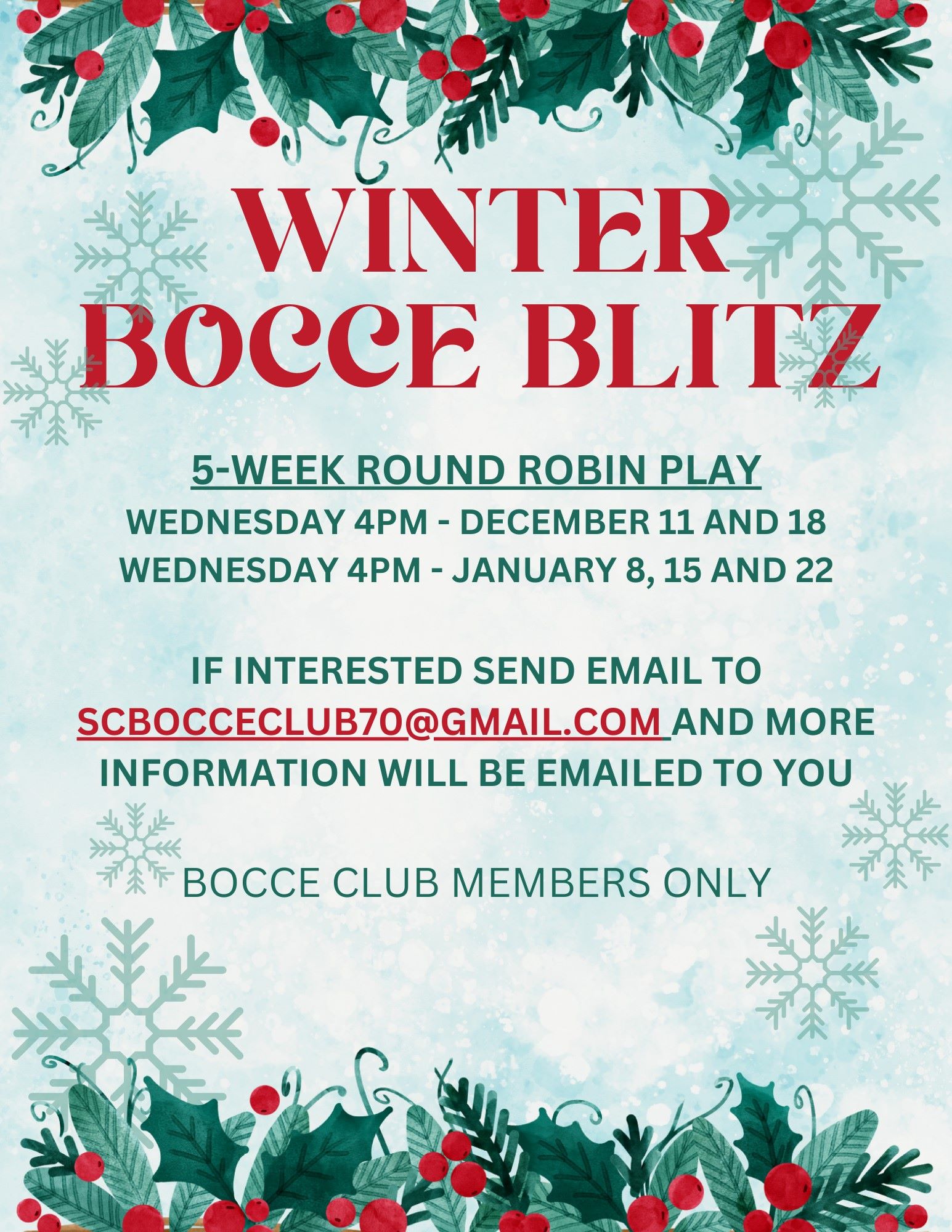 Bocce Club – Stone Creek