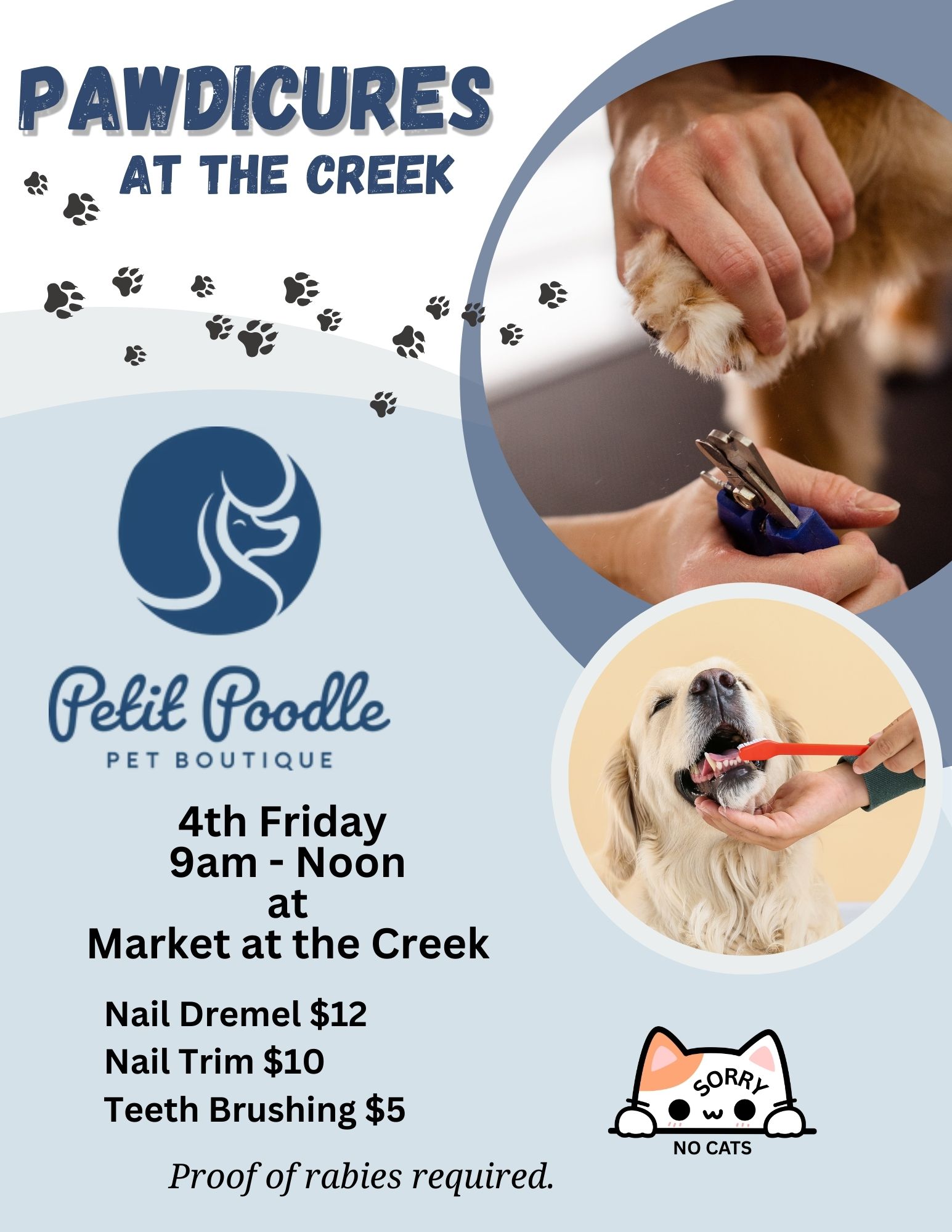 Pawdicures at the Creek - 4th Friday each month – Stone Creek